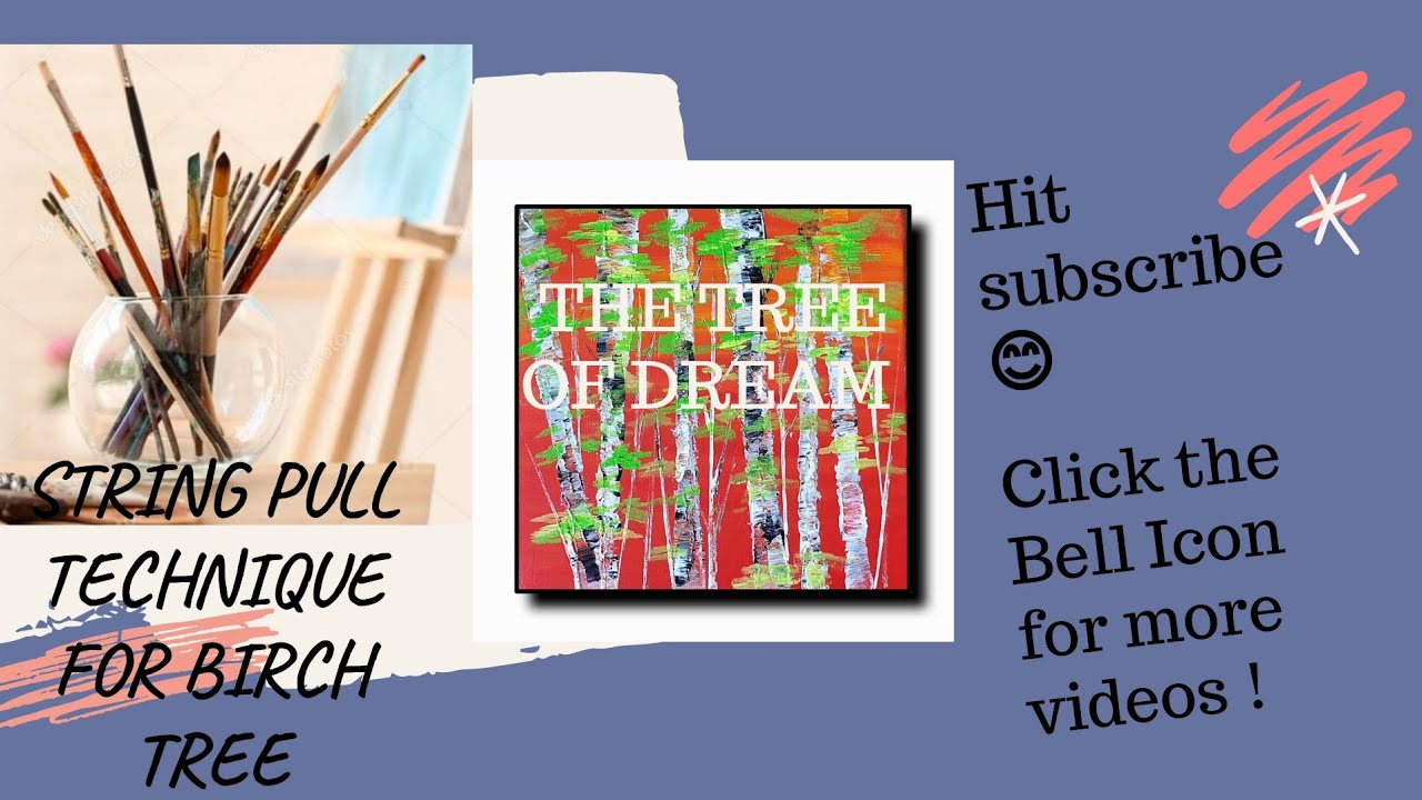 Birch tree painting tutorial | birch trees acrylic painting | Acrylic ...