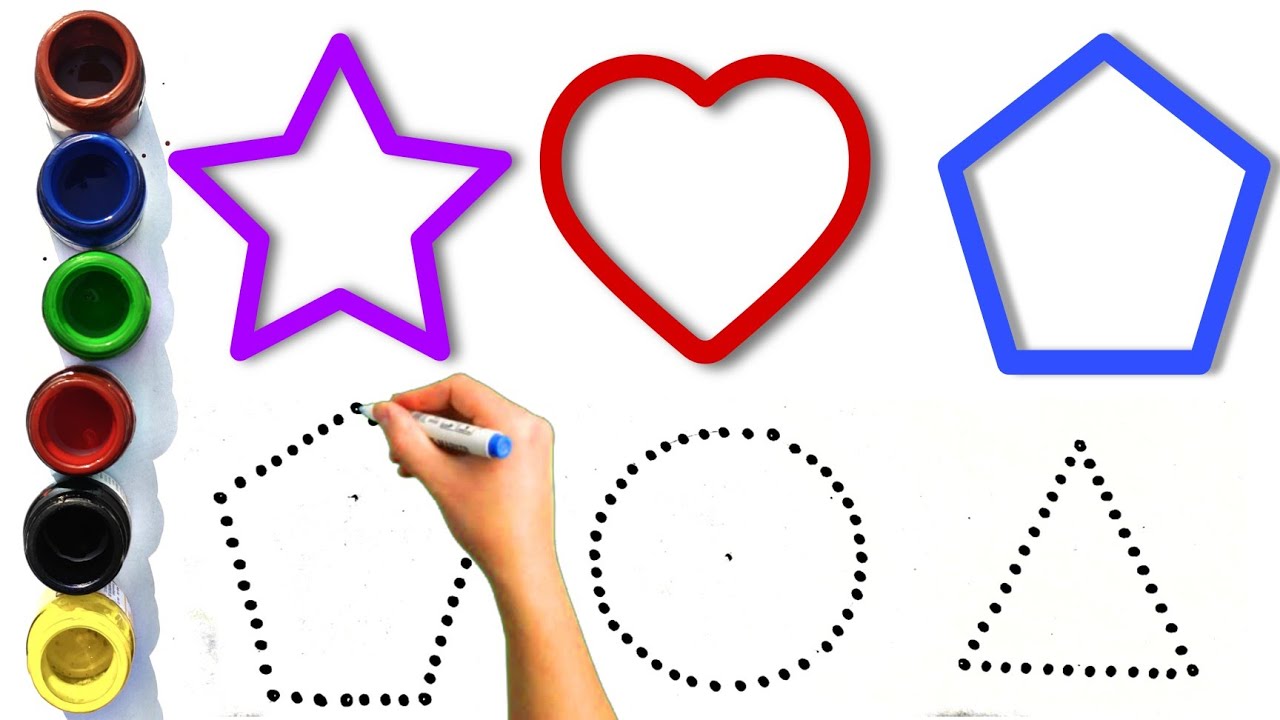 Kids 2d shape learning, drawing 2D shape, #kidsdrawing - YouTube