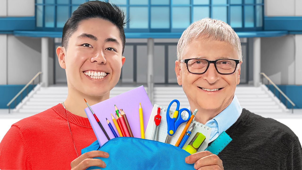 Giving 100 Backpacks To Kids With Bill Gates - YouTube