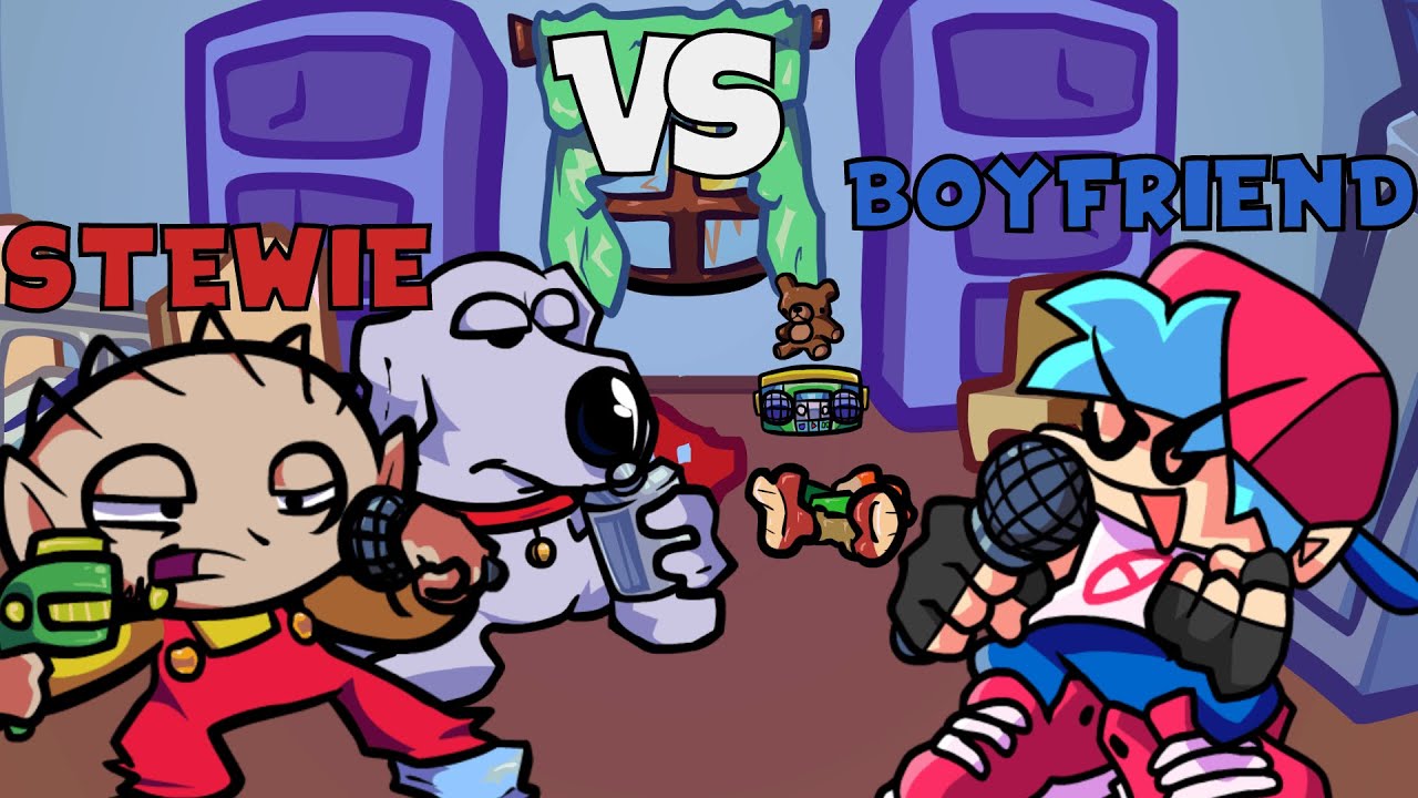 FNF: Boyfriend VS Stewie (rap battle in the nursery) / Family Guy ...
