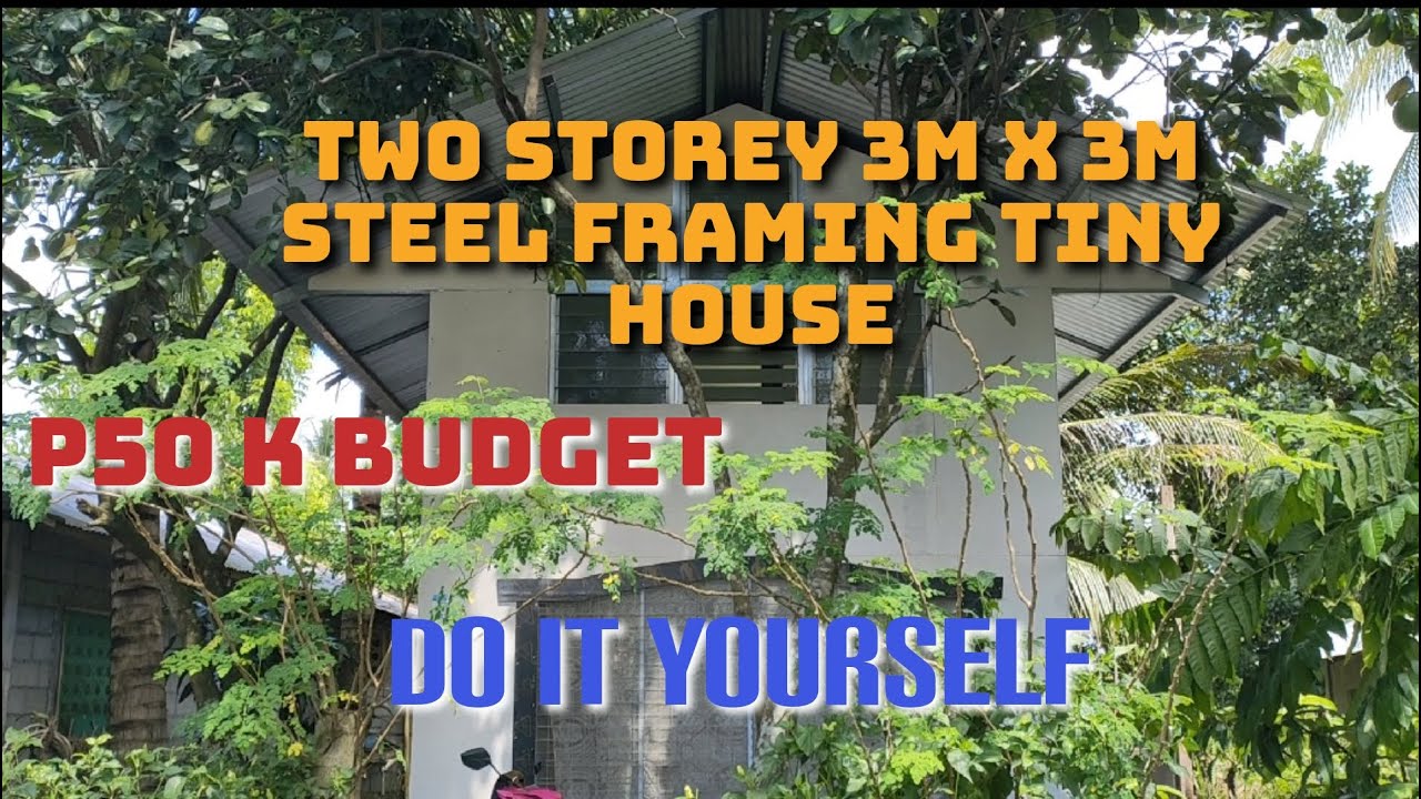 Two Storey 3m x 3m Steel Framing Tiny House - YouTube