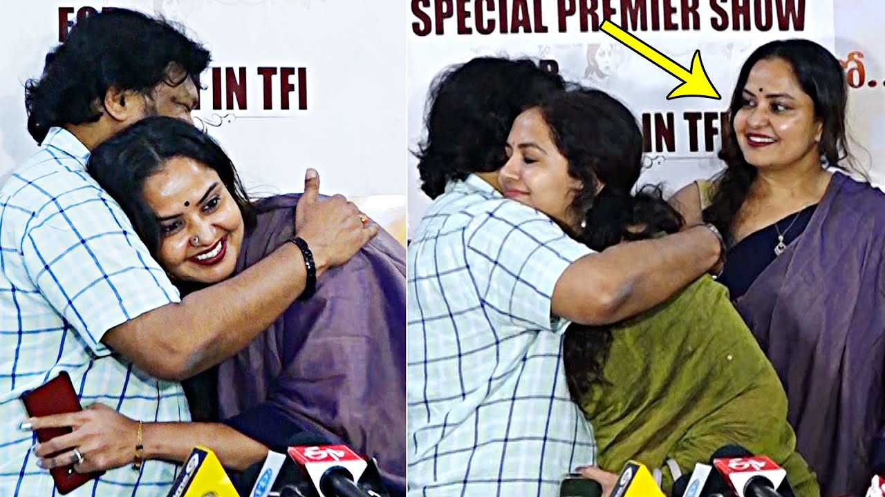Actress Pragathi And Singer Sunitha HUGS Director Krishna Vamsi ...
