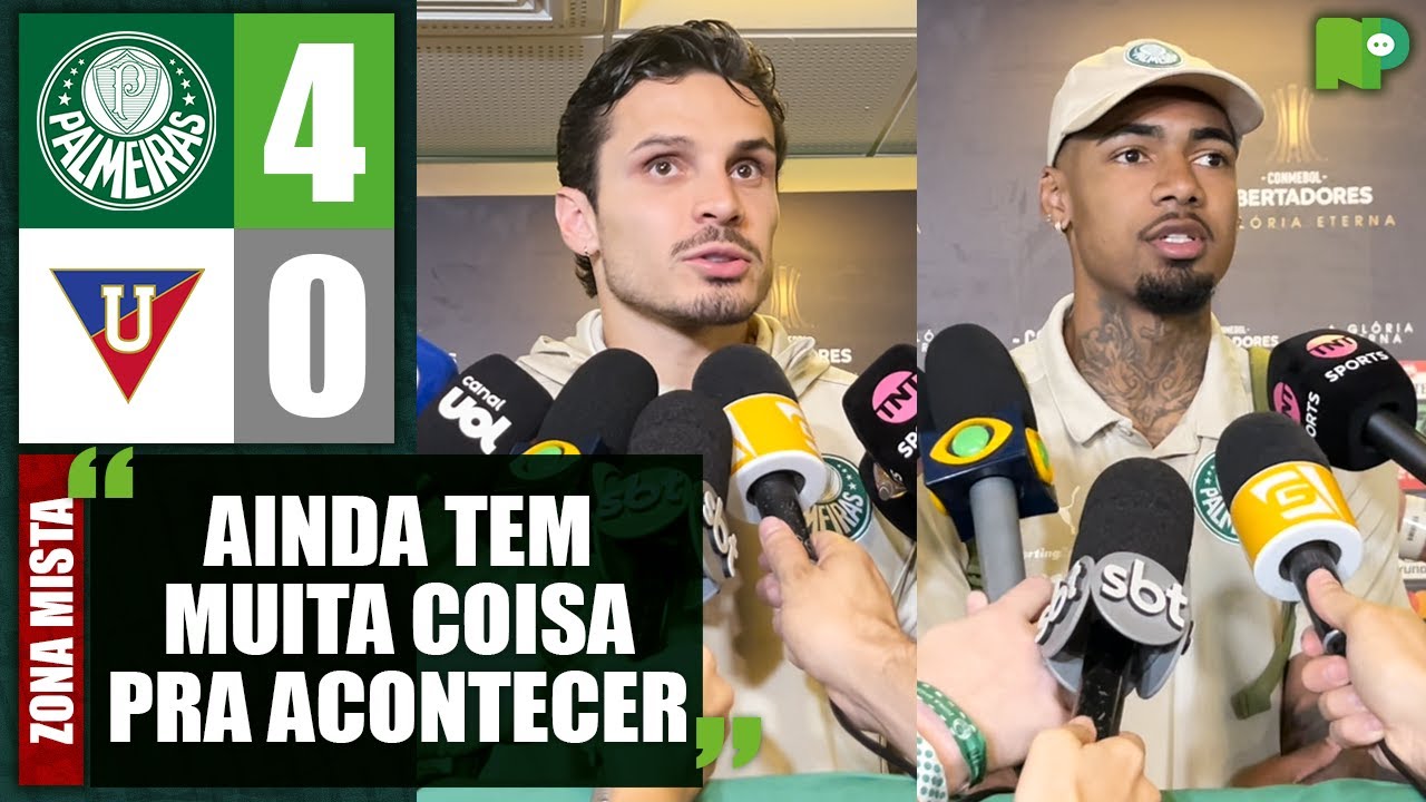 MÁGICO! ALLAN, GÓMEZ E VEIGA FALARAM NA ZONA MISTA APÓS PALMEIRAS 4 X 0 ...