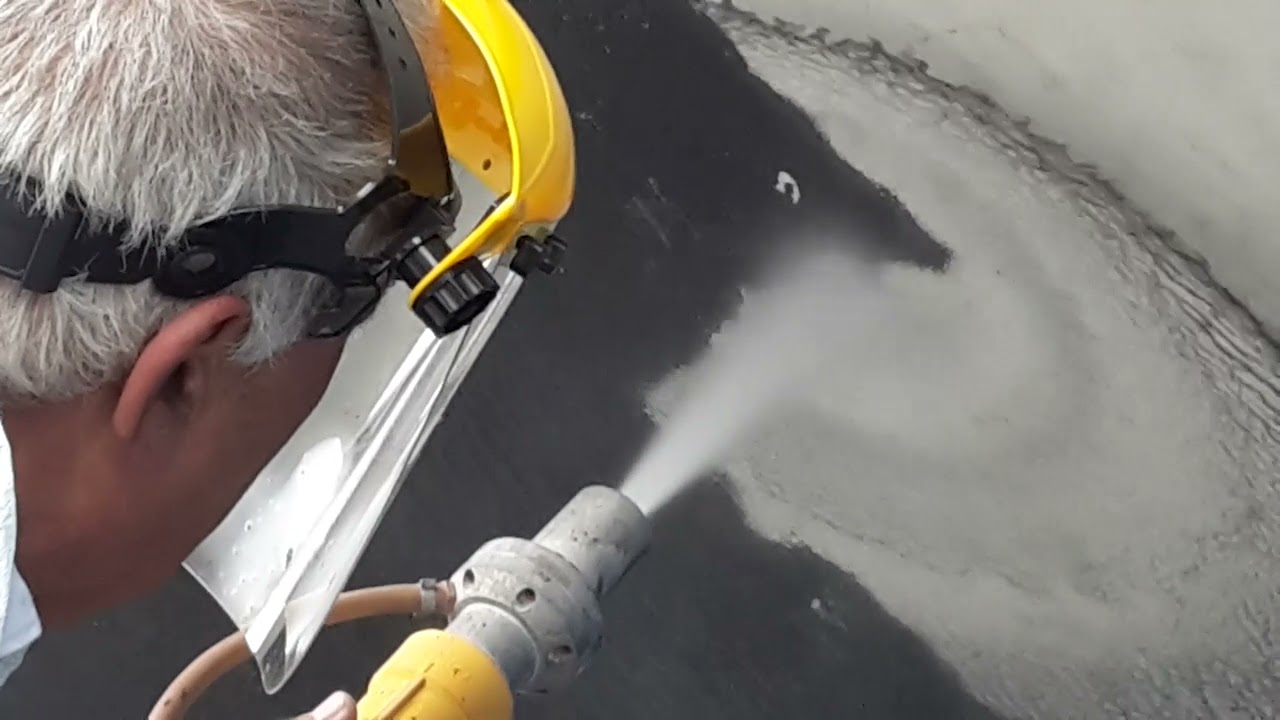 Antifoul removal (wet blasting / vapour blasting) - YouTube