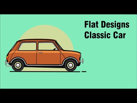 Flat Designs classic car | Affinity Designer - YouTube