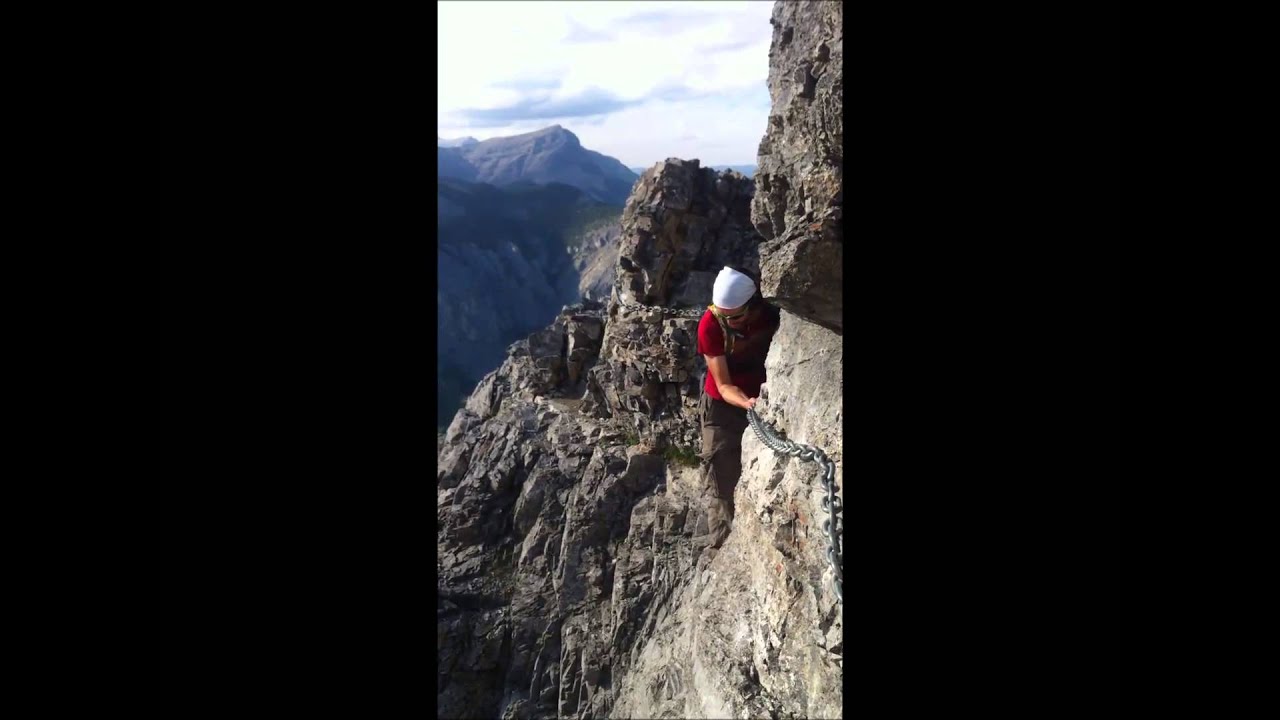 Yamnuska - Chain Traverse - YouTube