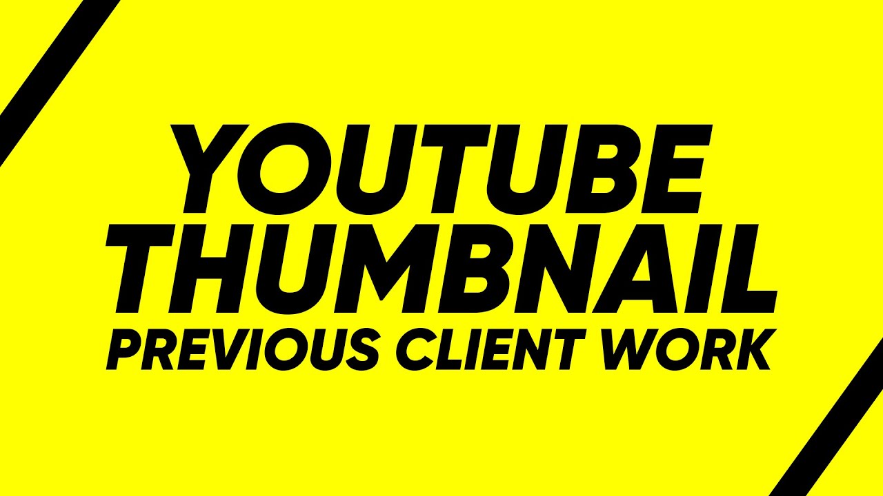Thumbnail Design | Previous client work with source file editing - YouTube