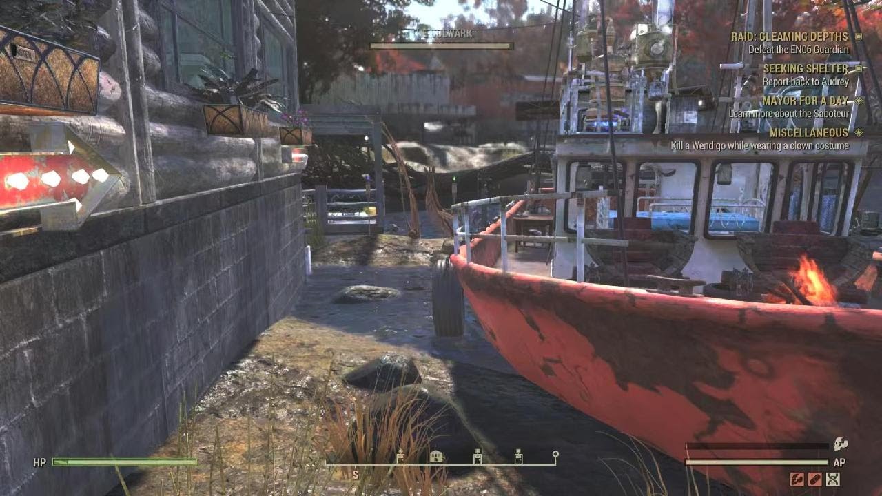 Fallout 76 The Hole fishing camp - YouTube