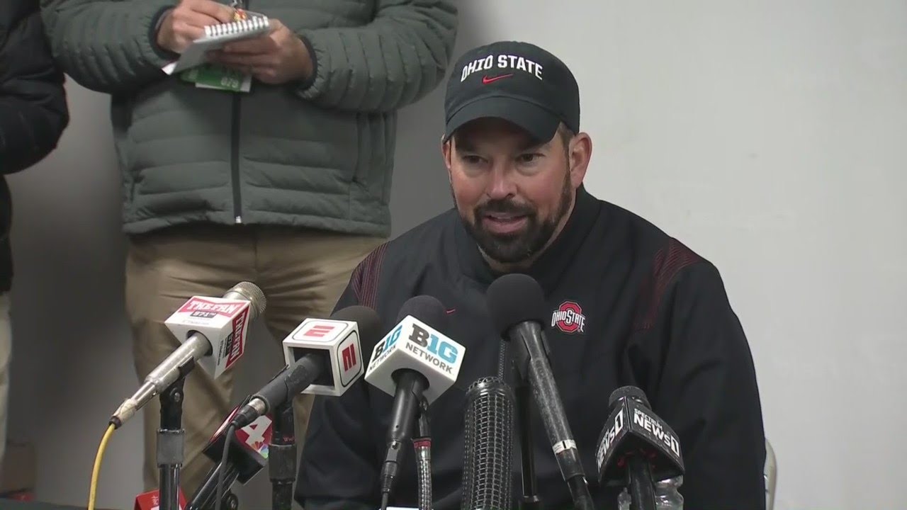 Coach Day, Buckeye players on win over Maryland - YouTube