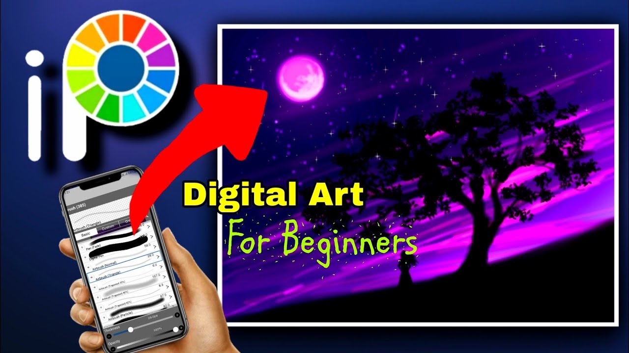 IbisPaintX Simple Digital Art For Beginners - YouTube