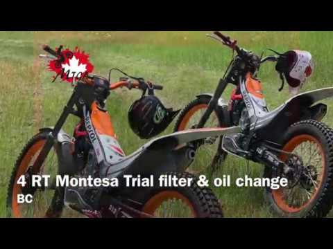 4 RT Montesa Trial bike oil filter and oil change - YouTube