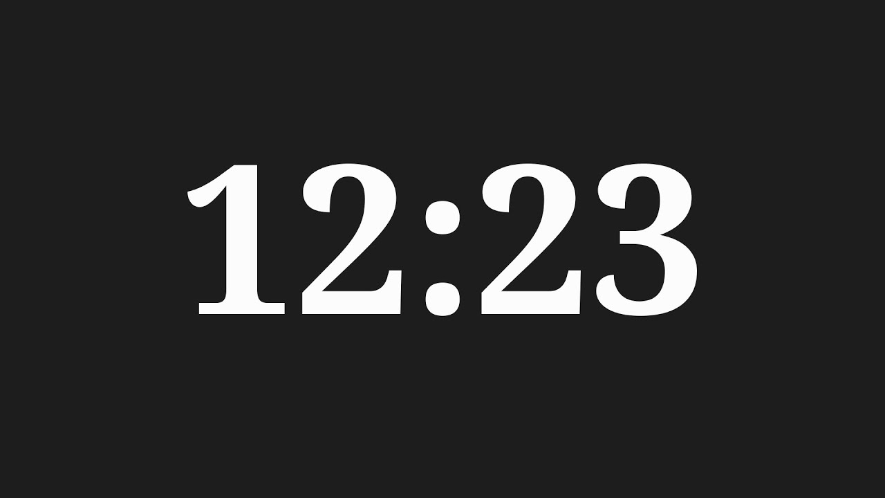 12 Minutes 23 Seconds Countdown Timer - YouTube