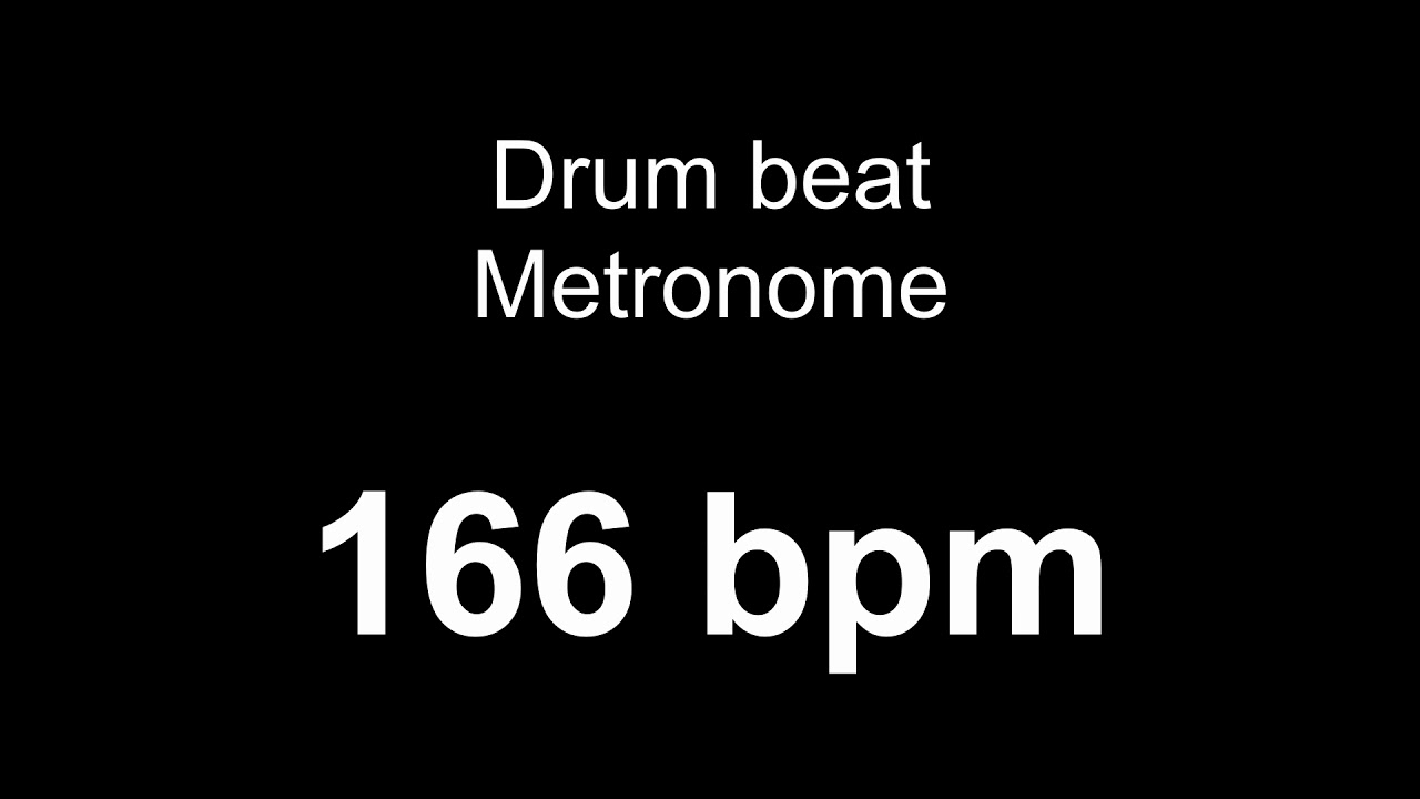 166 bpm metronome drum - YouTube
