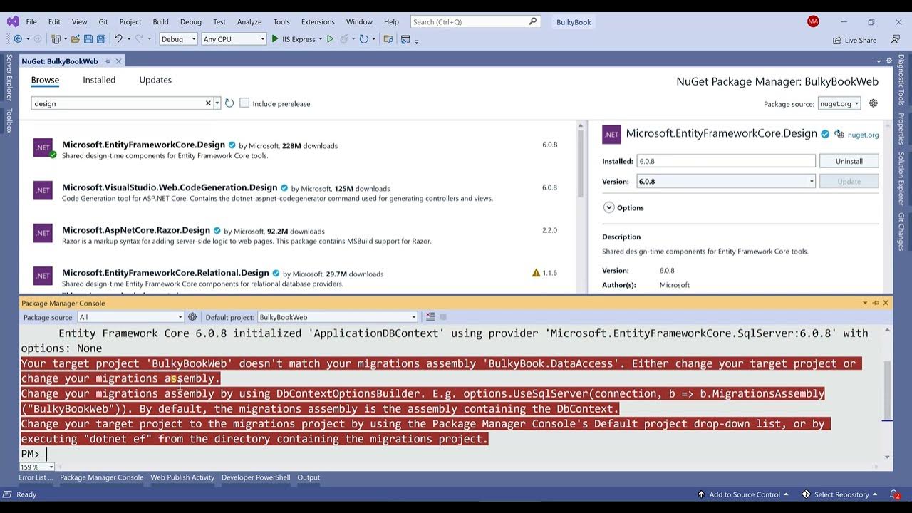 Your target project doesn't match your migration assembly || Solved 100% - YouTube