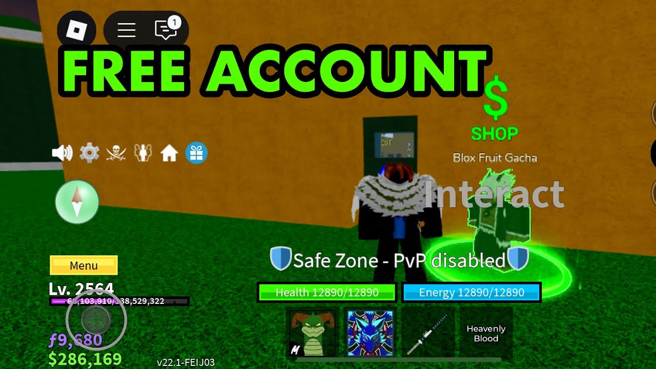 Roblox | Free MAX LVL Blox Fruits Account For Anyone Who Wants It 2 😱 ...