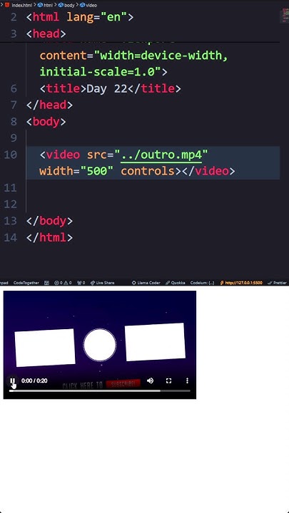 Day 22 Of 45 Days Html Challenge Poster Attribute In Html Codeminister Frontend Html Youtube