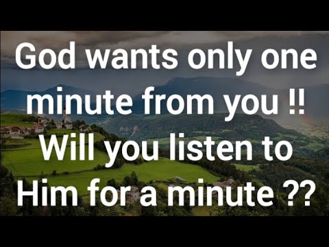 🎉 God wants only one minute from you 💯 God's message for you today ...