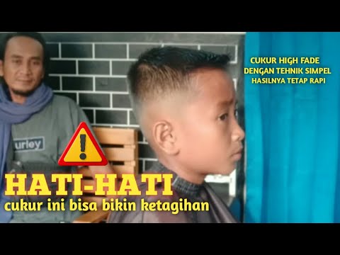 Cukur High Fade Anak Kecil, Hasilnya Ganteng Maksimal! - YouTube