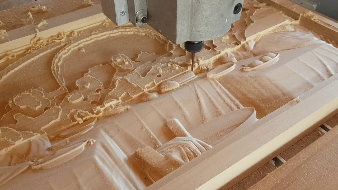 Cnc router carved , Aspire Vectric - YouTube