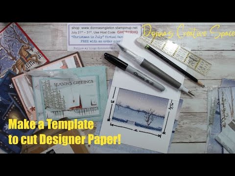 Make a Template to Cut Stampin' Up! Designer Paper! - YouTube