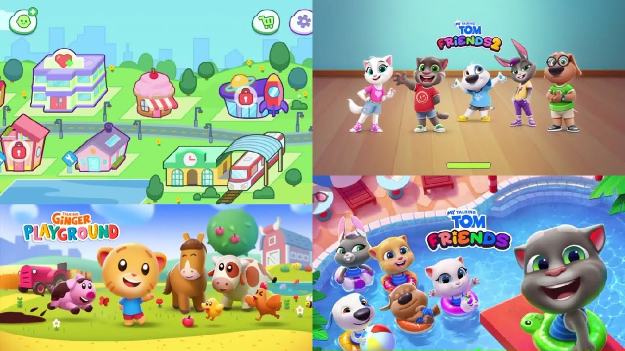 My Talking Tom Friends vs My Talking Tom Friends 2 vs Talking Ginger ...
