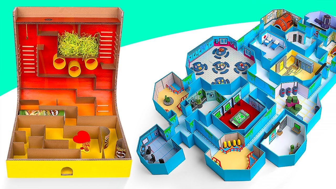 Making Incredibly Fun Hamster Mazes From Cardboard - YouTube