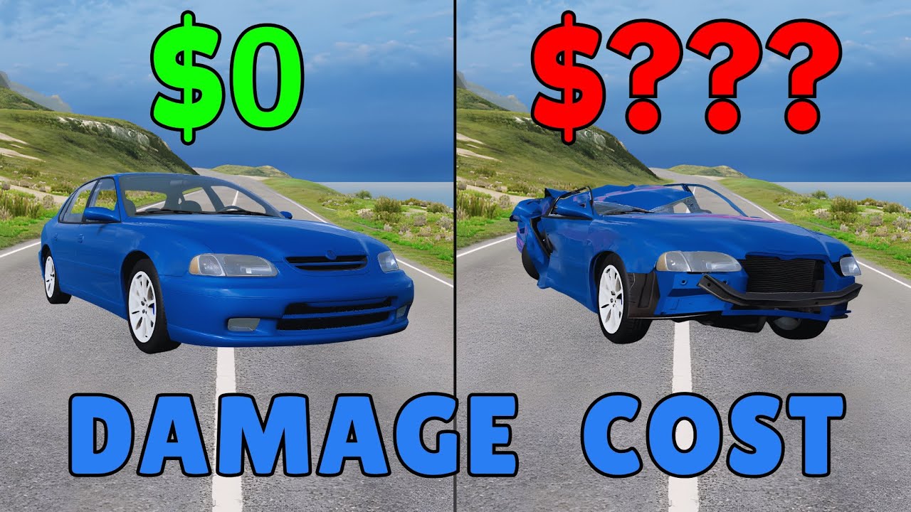 Realistic Crashes BeamNG Drive Damage Cost #7 | Epic Wallet Survival ...
