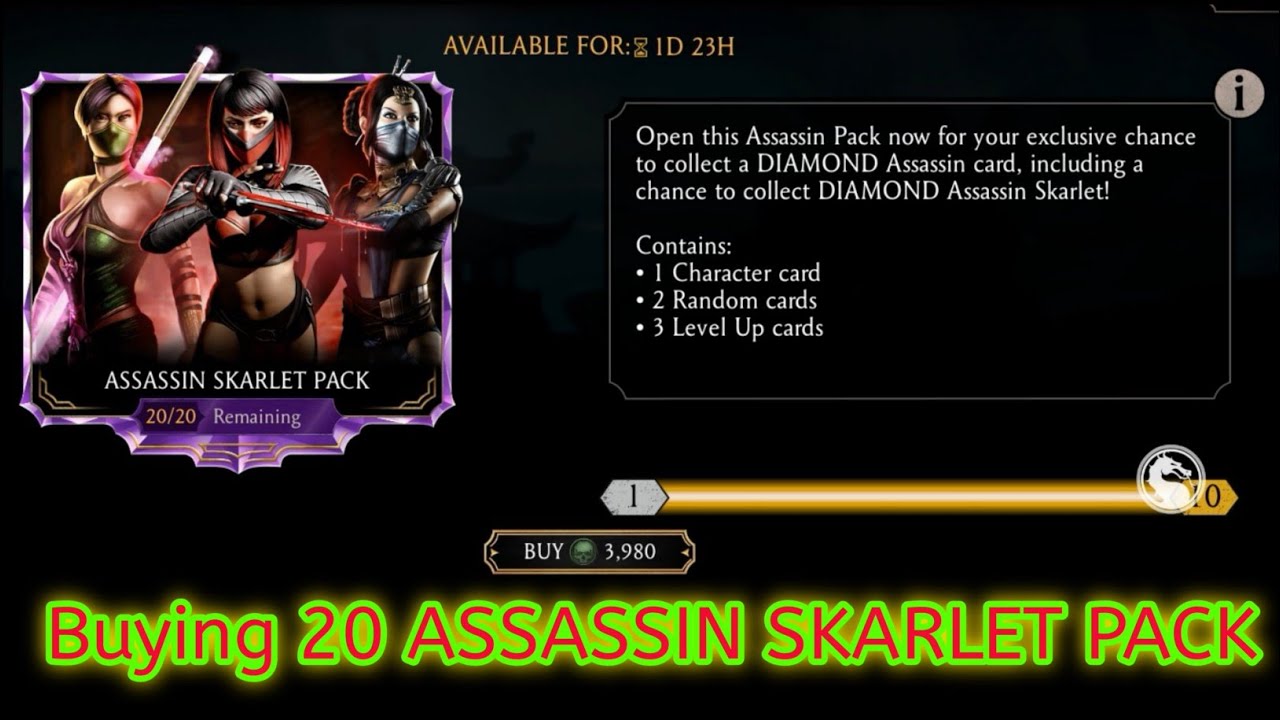 Buying All ASSASSIN SKARLET PACK | 7th Anniversary | Mortal Kombat ...