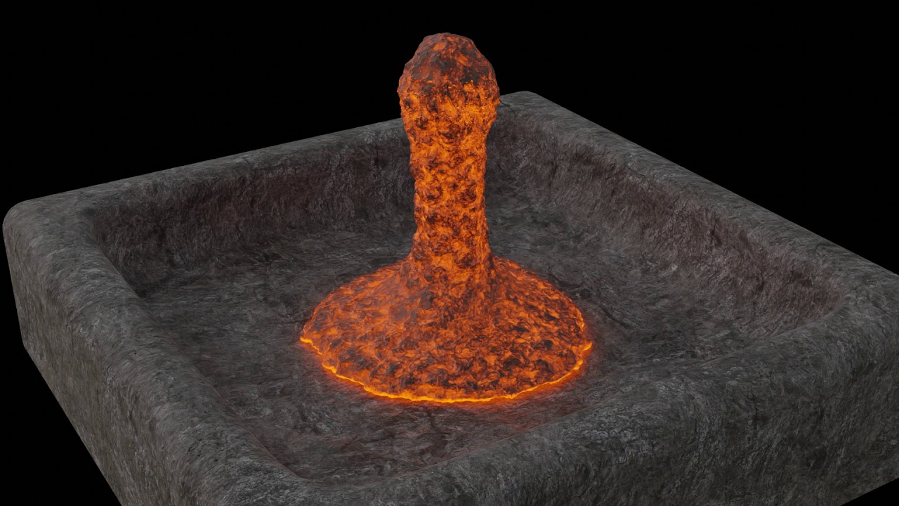 blender 3d lava simulation - YouTube