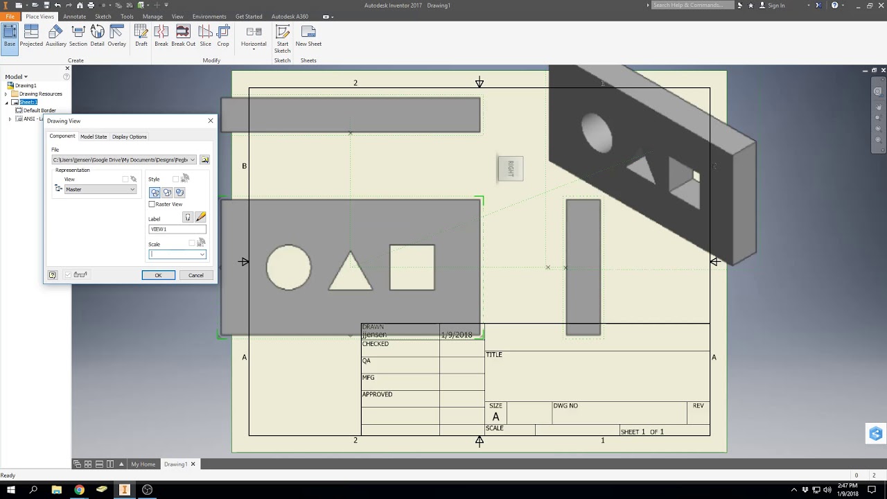 Placing the Views in Your Drawings - YouTube