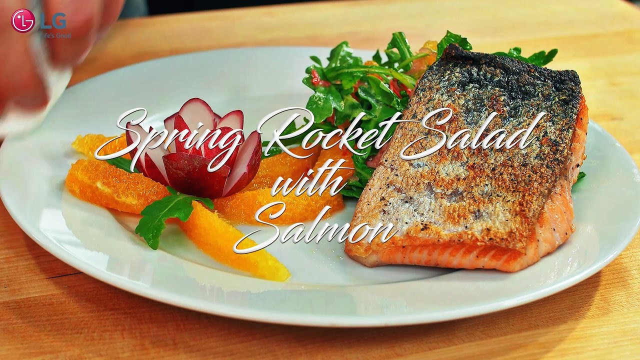 Spring Rocket Salad with Salmon - YouTube