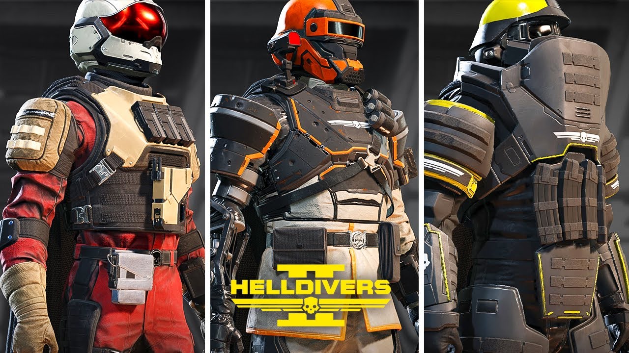 Helldivers 2 - 32 Armor Skins Showcase - YouTube