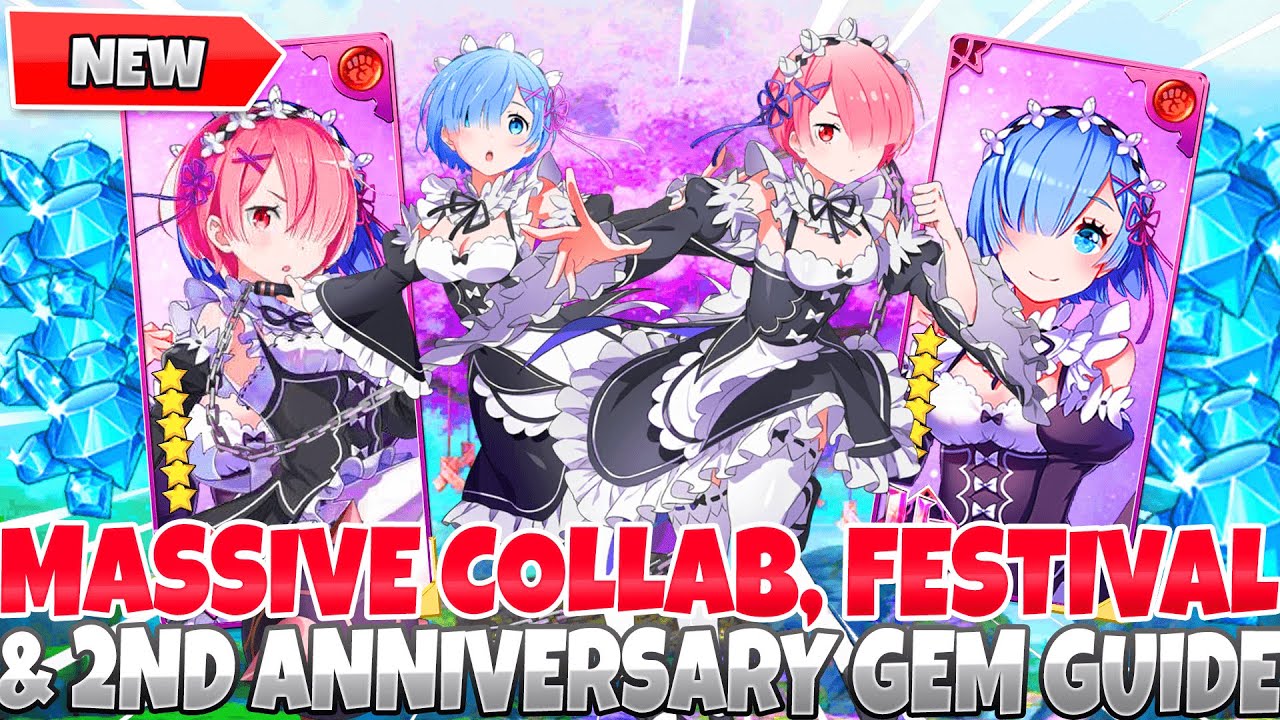 *MASSIVE COLLAB, FESTIVAL & 2ND ANNIVERSARY GEM GUIDE!* How To Summon ...