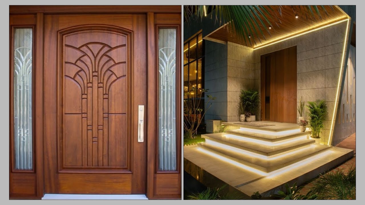 Modern And Beautiful Wooden Main Door Design Ideas - YouTube
