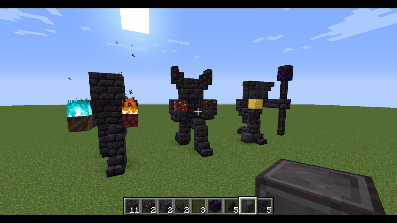 Minecraft:How to build easy nether statues - YouTube