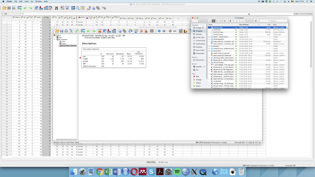SPSS descriptives table formatting - YouTube