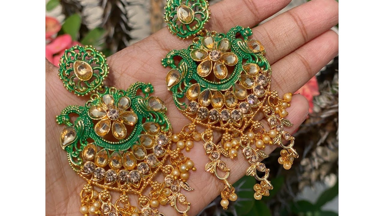 Beautiful Indian and Pakistani Earrings,Jhumka,Tikli Set || Iqra ...