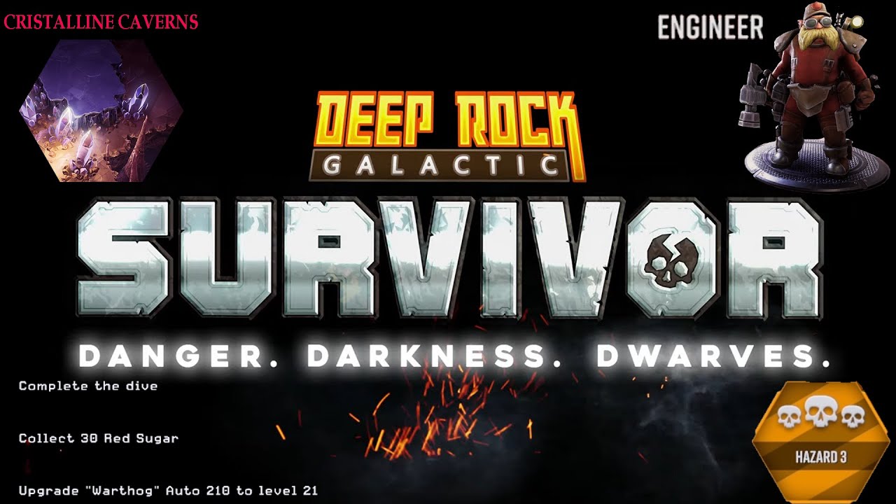 Deep Rock Galactic Survivor. The Engineer Tinkerer at Cristalline ...