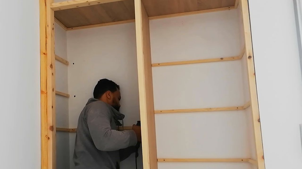 How to Build a Dressing Cabinet / Wall Mounted Wardrobe - YouTube