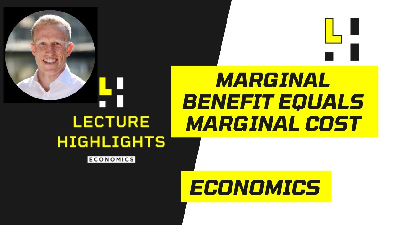 MARGINAL BENEFIT EQUALS MARGINAL COST: Marginal Benefit and Marginal ...