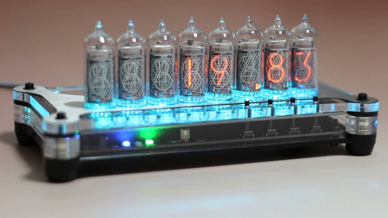 NIXIE CLOCK IN-14 (LED Lighting) - YouTube
