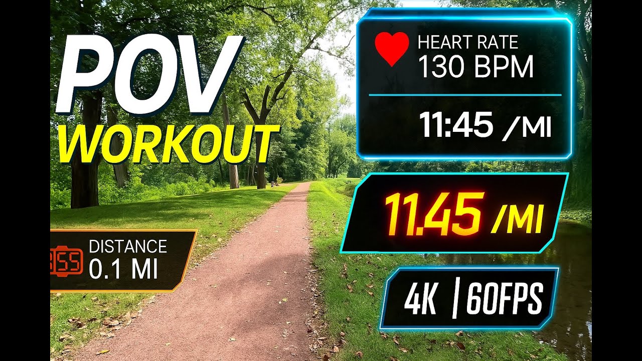 POV Running Workout | HUD Overlay + Real-Time Stats (4K 60FPS) - YouTube