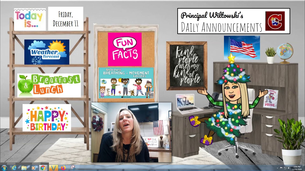 12/11 Daily Announcements - YouTube