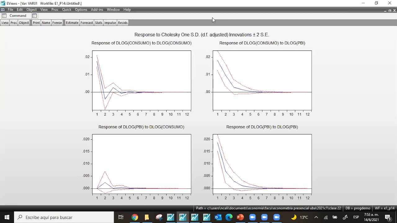 Clase 24 Práctica 14 Modelos VAR Parte 2 - YouTube
