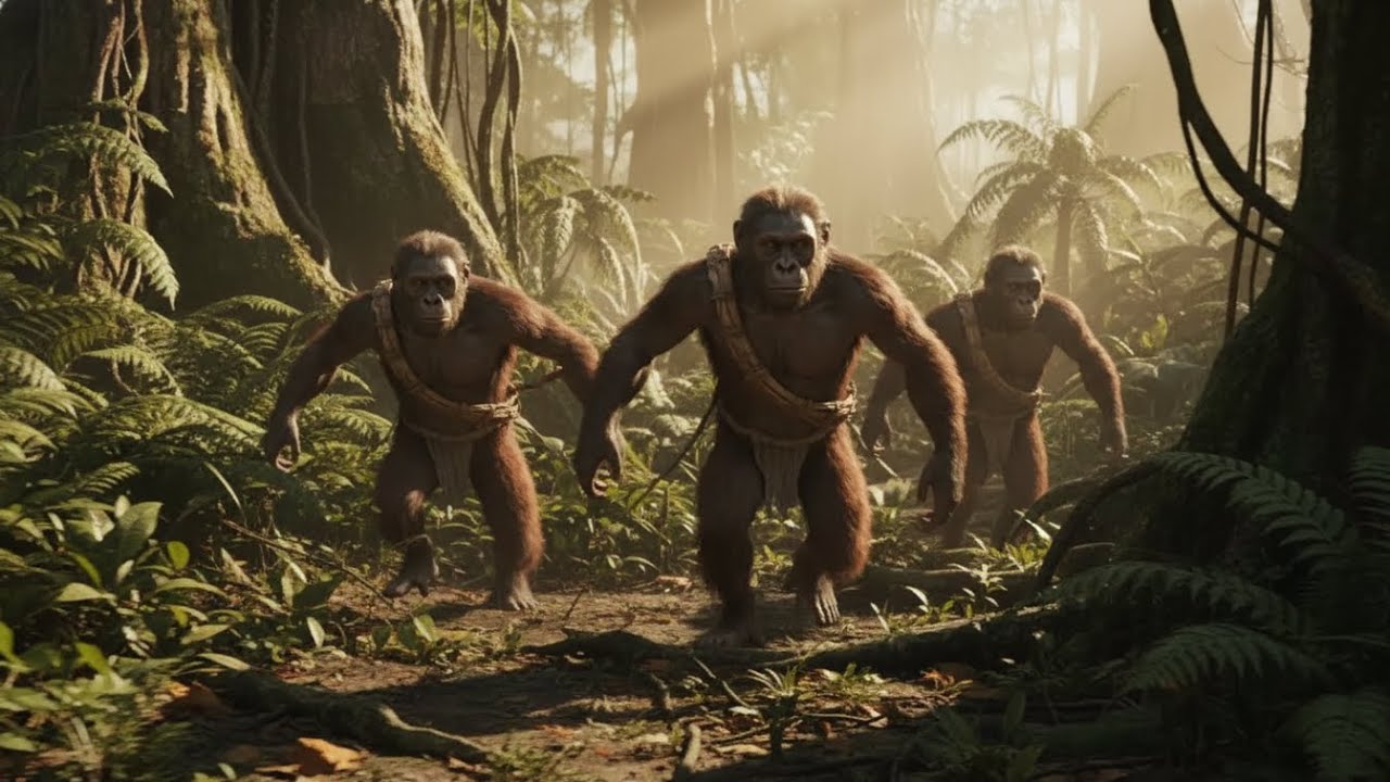 Life 48 Million Years Ago | Early Hominids Coordinating Fast Pursuits ...