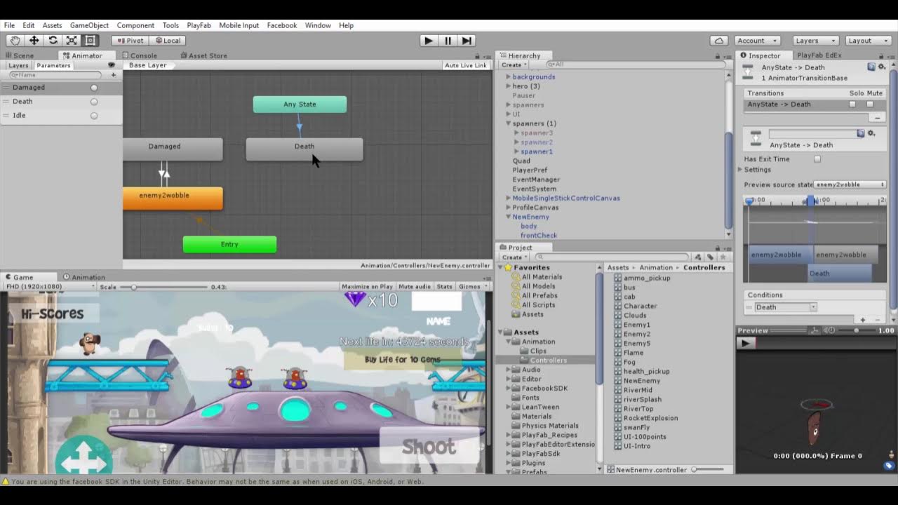 Unity MVC : EnemyMVC/FSM - GlobalState using AnyState - YouTube