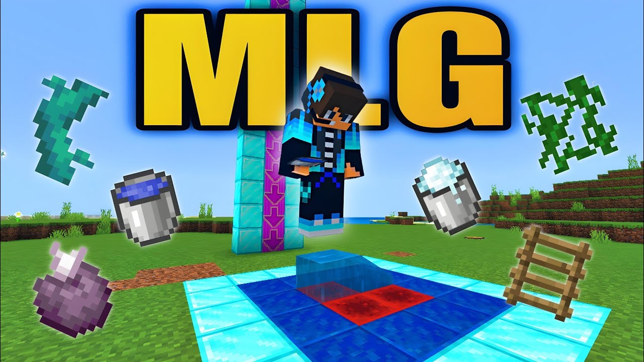 I did one of every MLG in Minecraft pe || Minecraft pocket edition mlg ...
