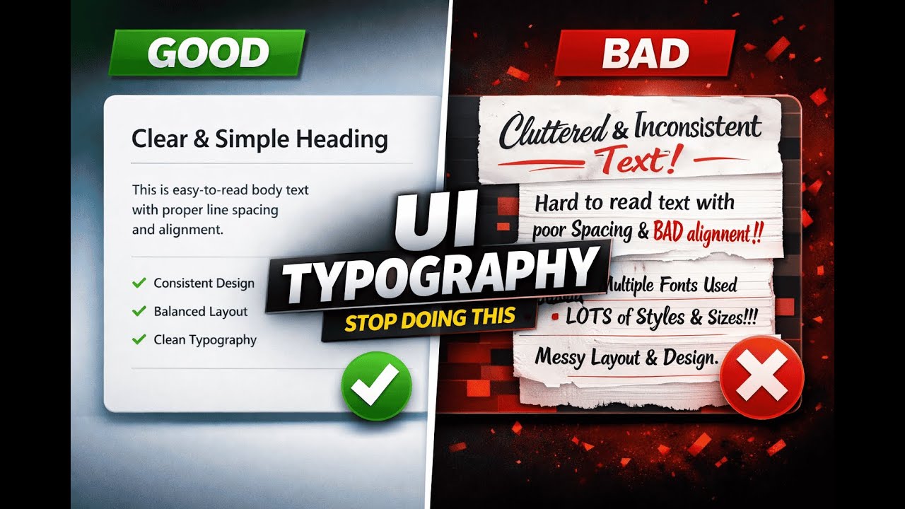 STOP Doing This in UI Typography (Good vs Bad Examples) - YouTube