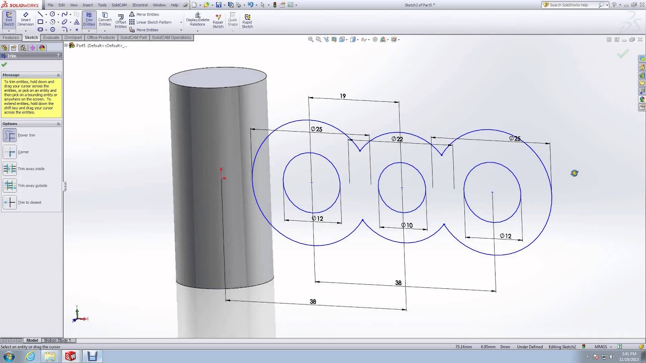 tutorial Solidworks tools holder - YouTube