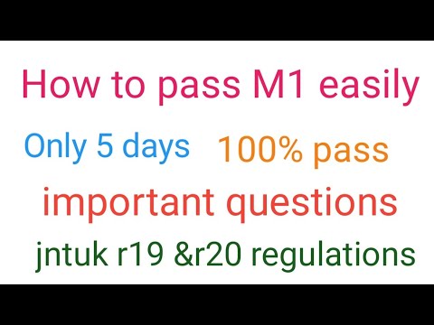 M1 important questions - YouTube